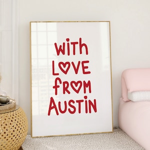 Austin Print Poster Wall Art Austin Texas Art Minimalist Austin Art ...