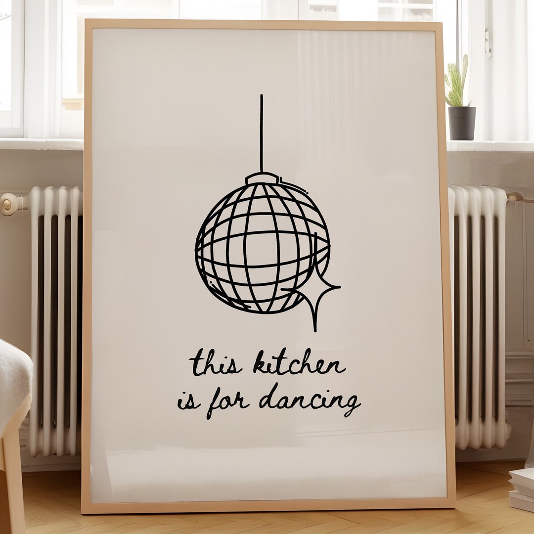 Vintage Kitchen Poster Art Print Minimalist Aesthetic Kitchen Decor ...