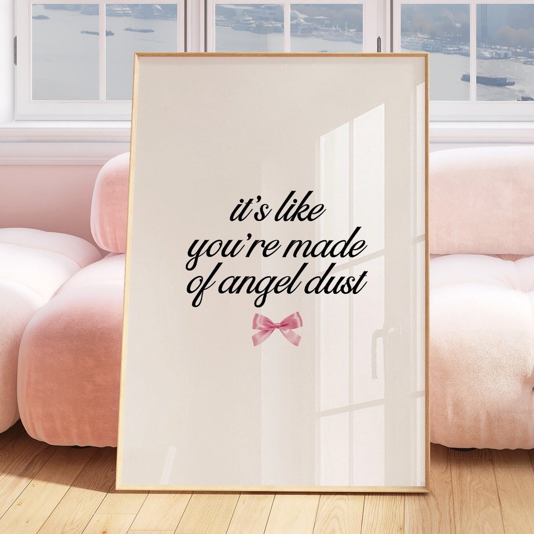 Coquette Room Decor Balletcore Wall Art Wall Art Pink Bow Art Print ...
