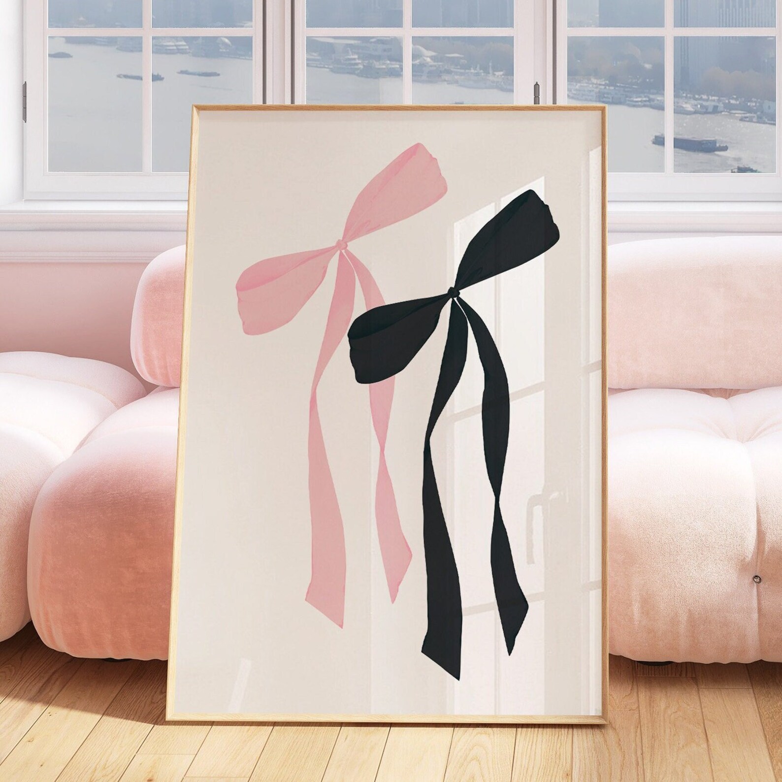 Coquette Room Decor Balletcore Wall Art Wall Art Grandmillenial Bow Art ...