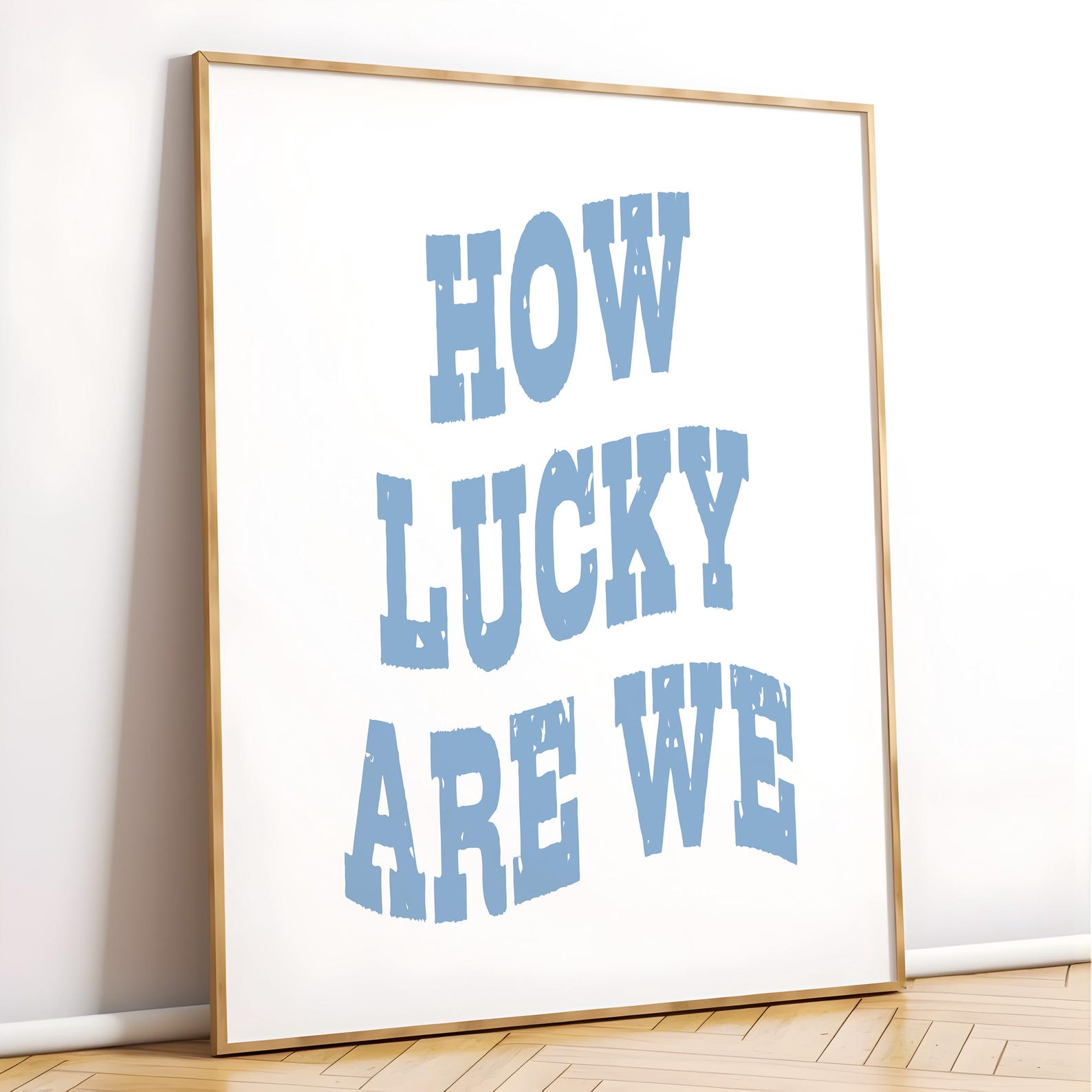 How Lucky Are We Wall Art Trendy Cowgirl Wall Art Cowgirl Coastal Blue ...