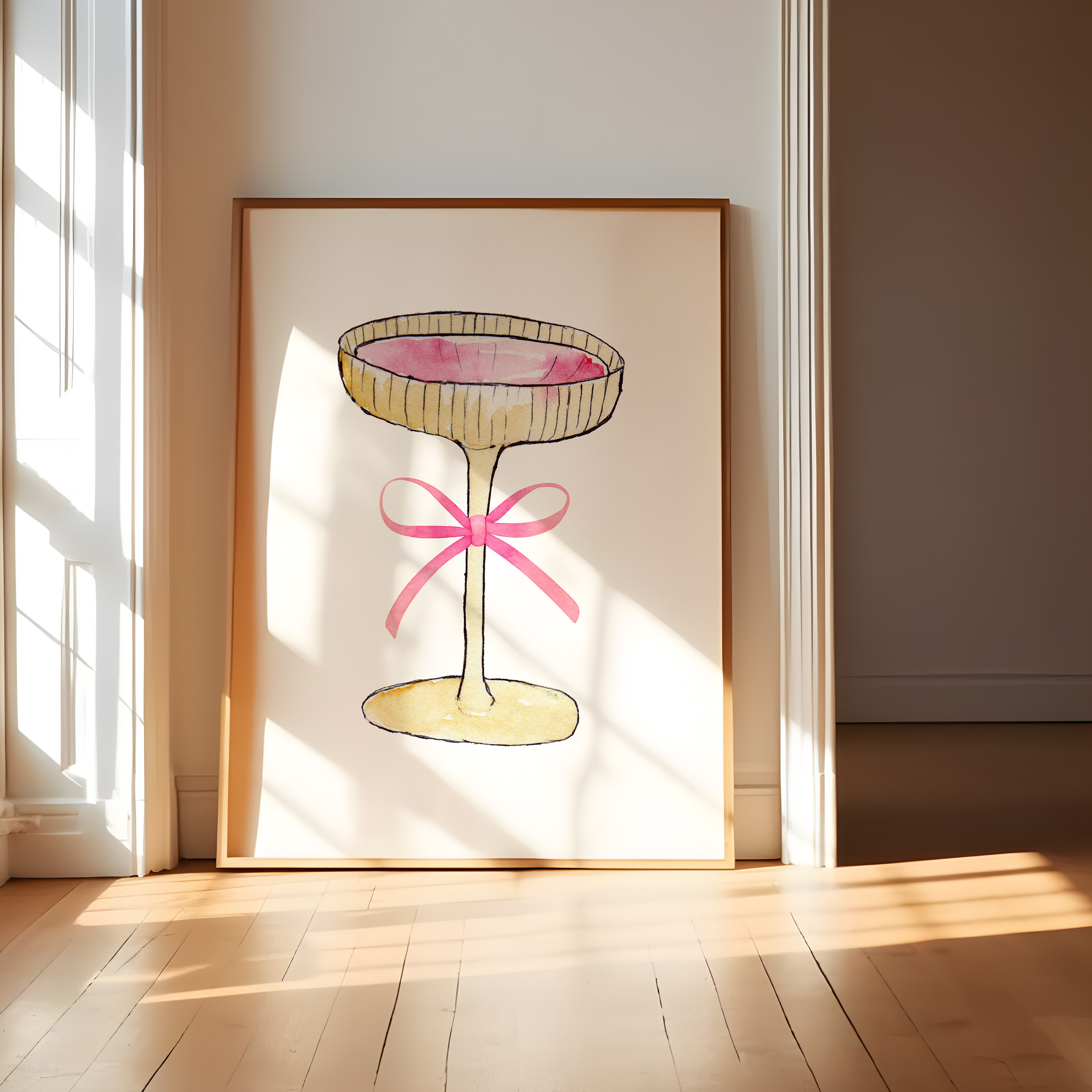 Coquette Kitchen Room Decor Champagne Balletcore Wall Art Wall Art ...