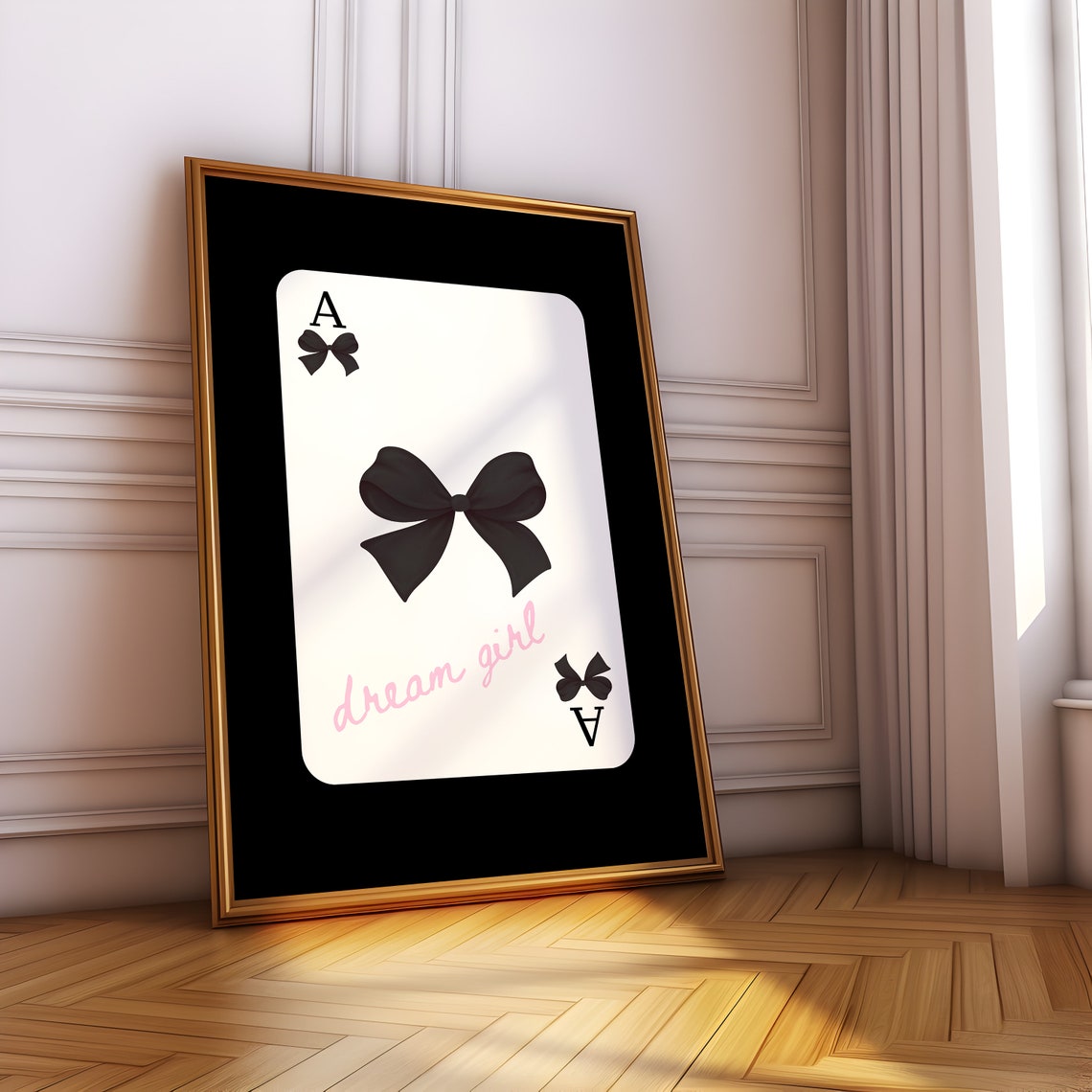Coquette Room Decor Balletcore Wall Art Wall Art Bow Art Print Coquette ...