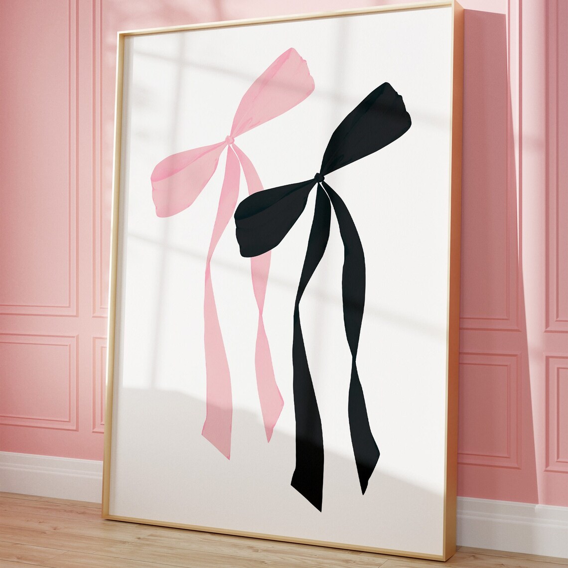 Coquette Room Decor Balletcore Wall Art Wall Art Grandmillenial Bow Art ...
