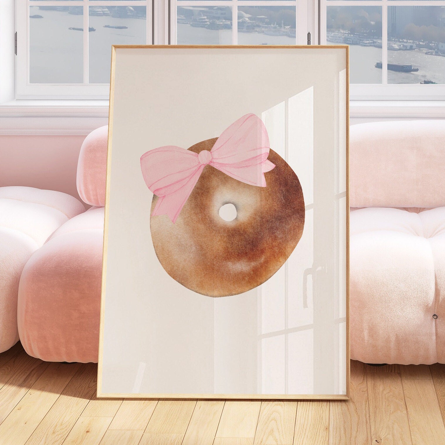 Coquette Kitchen Room Decor Balletcore Bagel Wall Art Wall Art ...