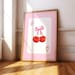 Coquette Room Decor Balletcore Wall Art Wall Art Cherry Bow Art Print ...