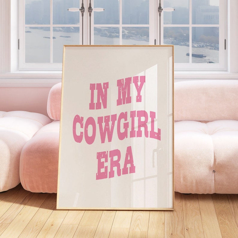 In My Cowgirl Era Wall Art Print Trendy Cowgirl Wall Art Cowgirl ...
