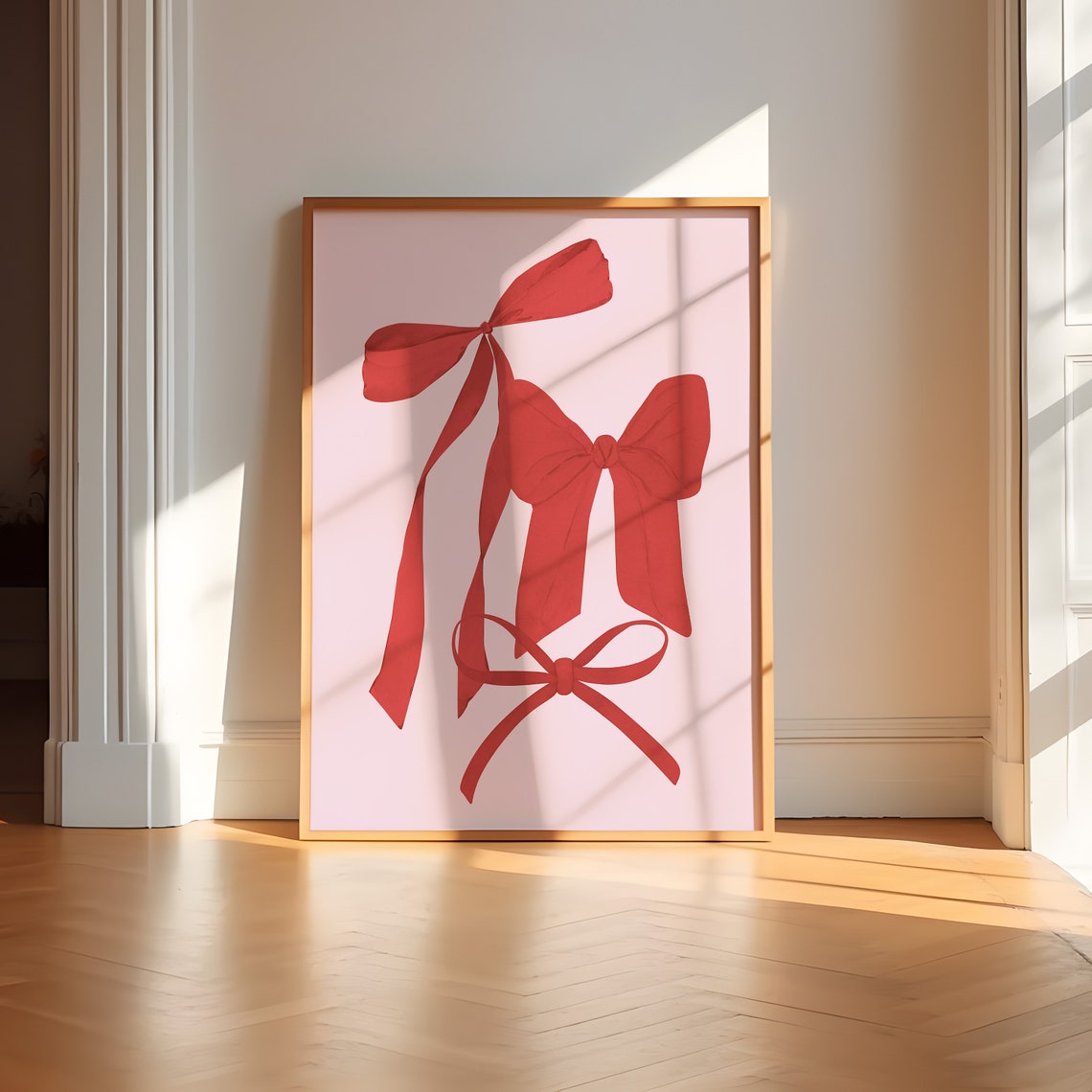 Coquette Room Decor Balletcore Wall Art Wall Art Grandmillenial Bow Art ...