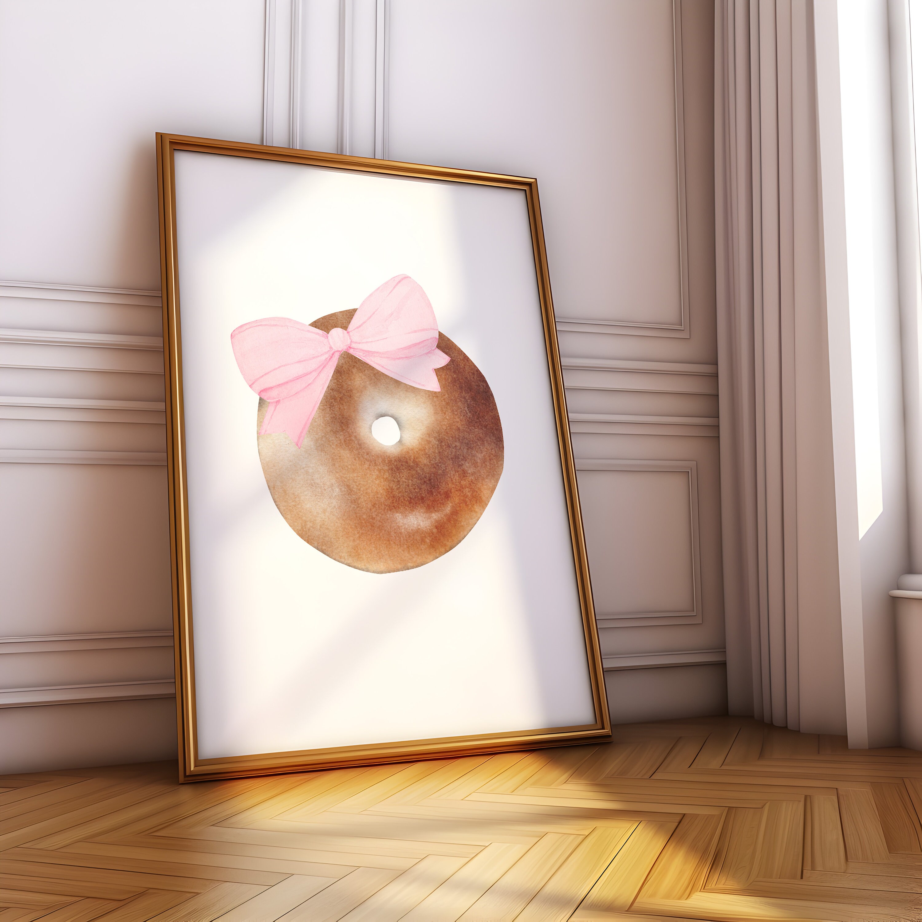 Coquette Kitchen Room Decor Balletcore Bagel Wall Art Wall Art ...