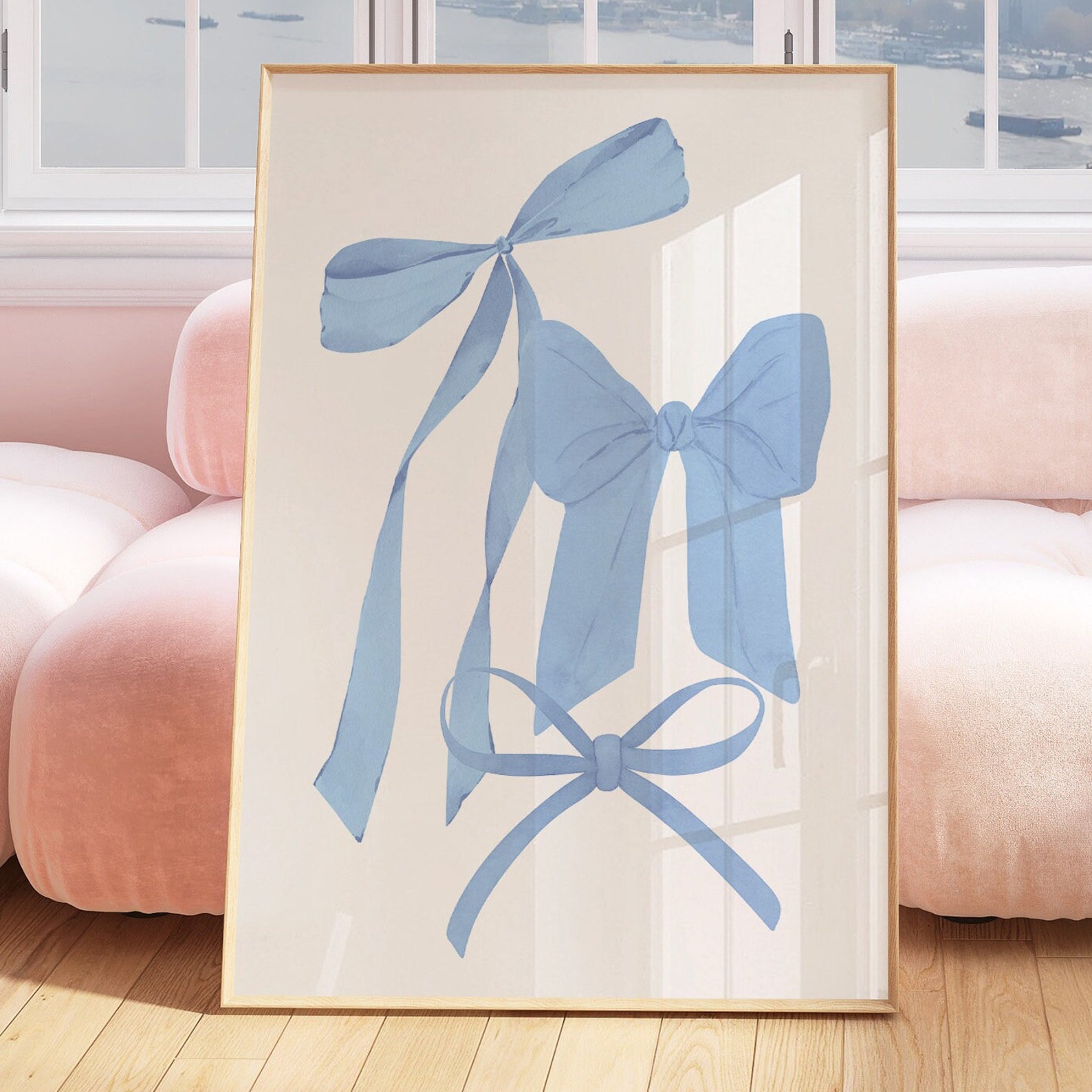 Coquette Room Decor Balletcore Wall Art Wall Art Grandmillenial Bow Art ...