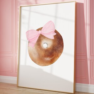 Coquette Kitchen Room Decor Balletcore Bagel Wall Art Wall Art ...