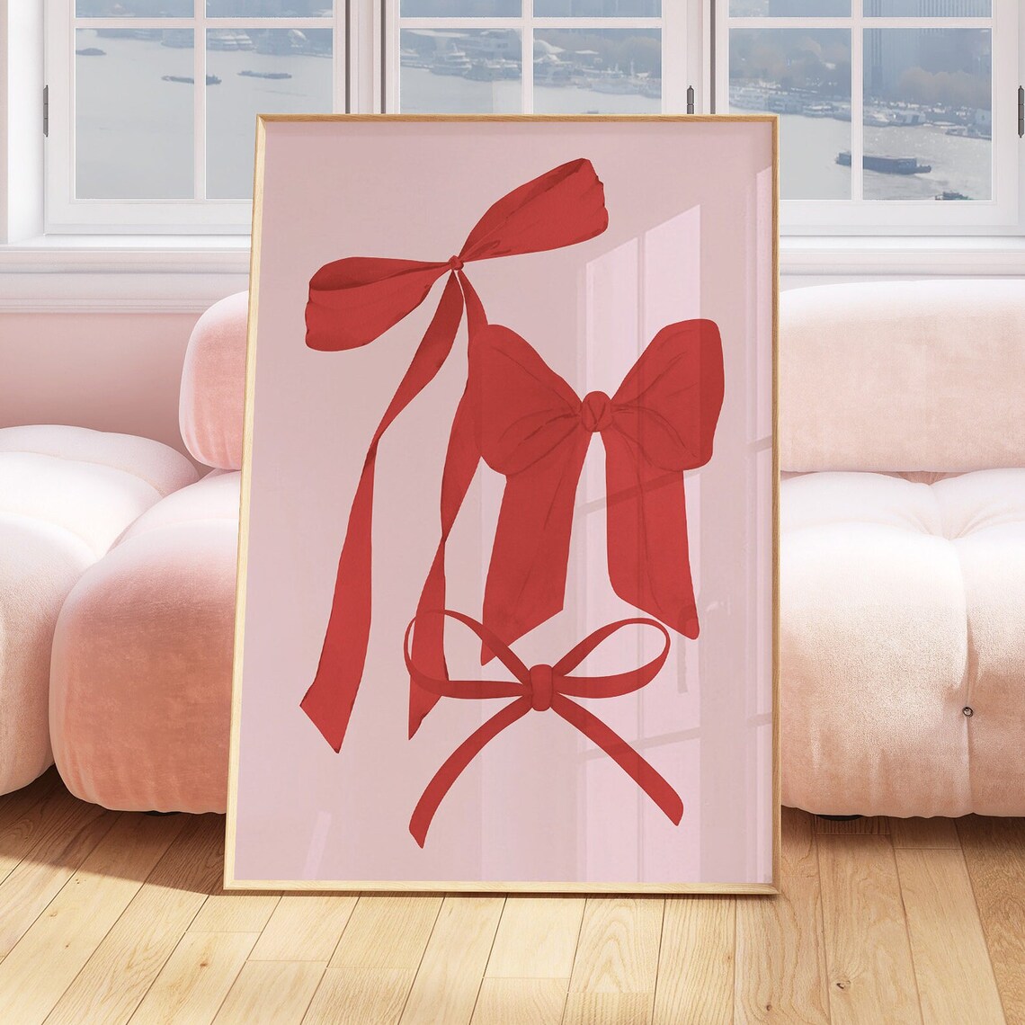 Coquette Room Decor Balletcore Wall Art Wall Art Grandmillenial Bow Art ...