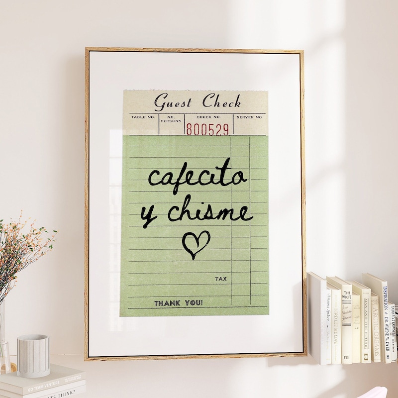 Cafe Y Chisme Poster - Etsy