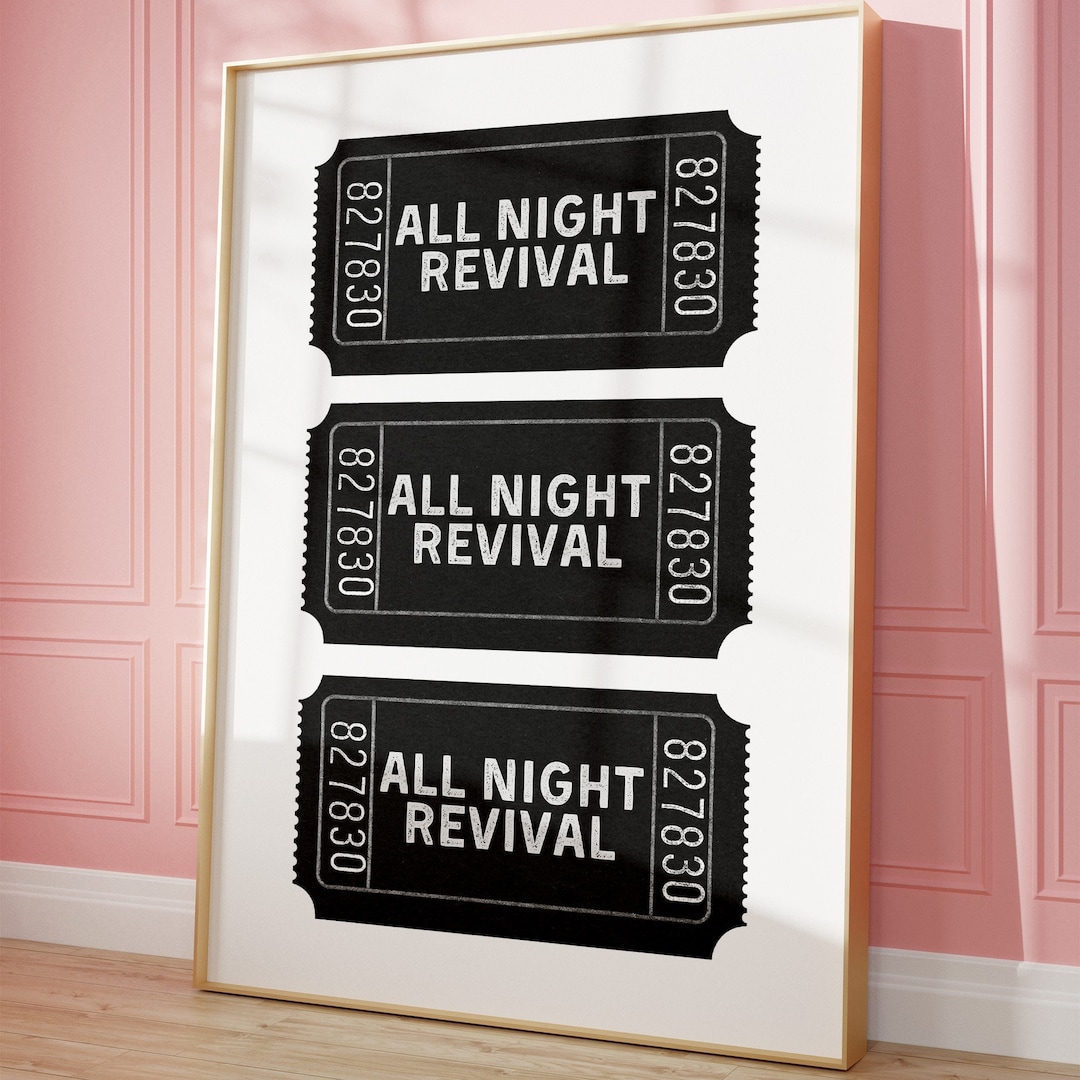 All Night Revival Wall Art Trendy Cowgirl Wall Art Cowgirl Coastal ...