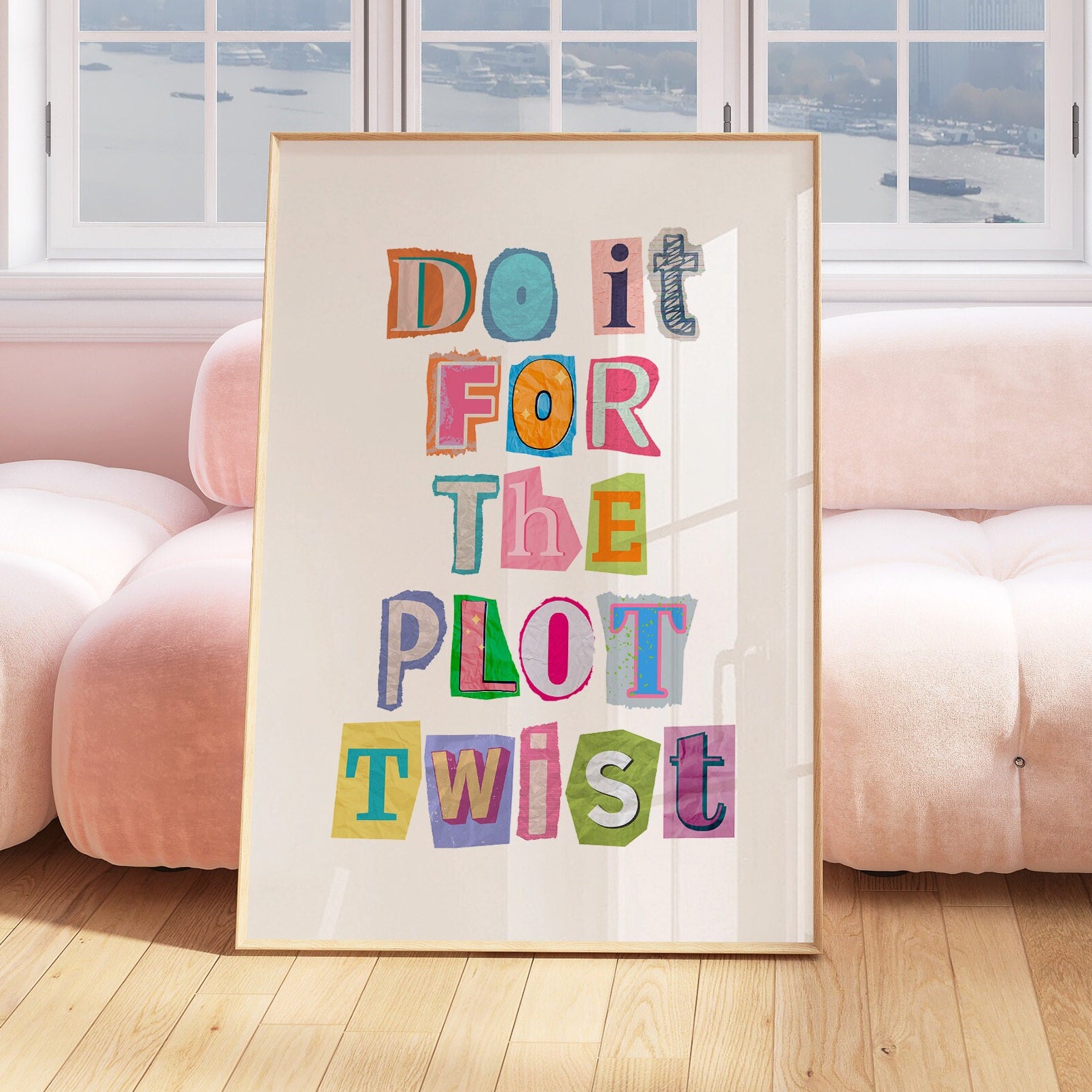 Do It for the Plot Twist Wall Art Print Poster Digital Trendy Wall Art Aesthetic Retro Decor ...