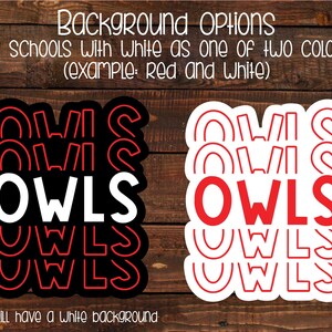 School Spirit Stickers, Set of 8, School Pride Design, Water Bottle ...