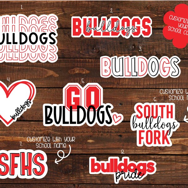School Logo Stickers - Etsy