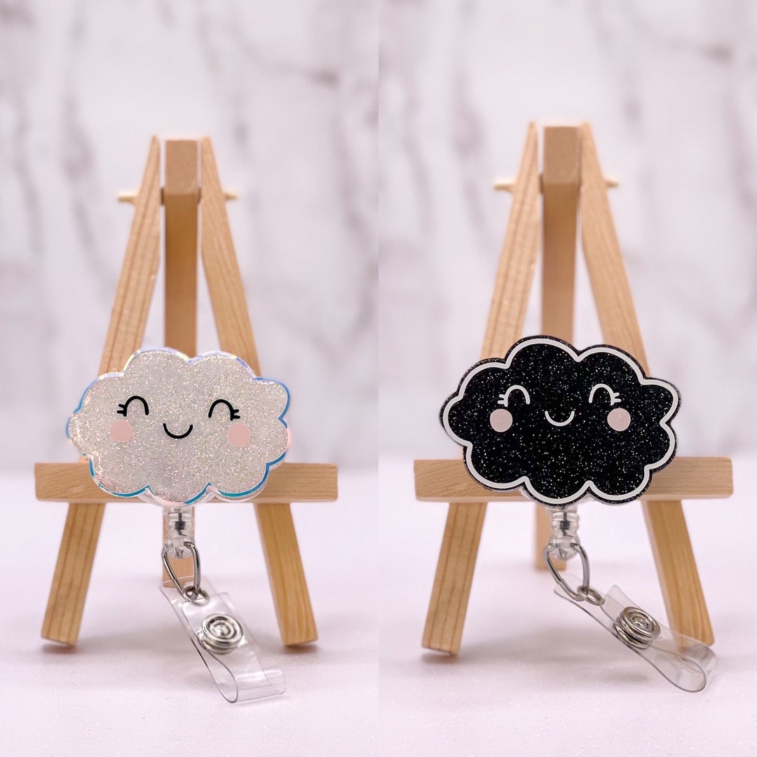 Cloud Badge Reel, Cute Retractable Badge Holder, ID Card Holder, ID ...