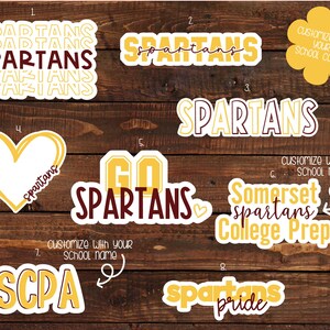 School Spirit Stickers, Set of 8, School Pride Design, Water Bottle ...