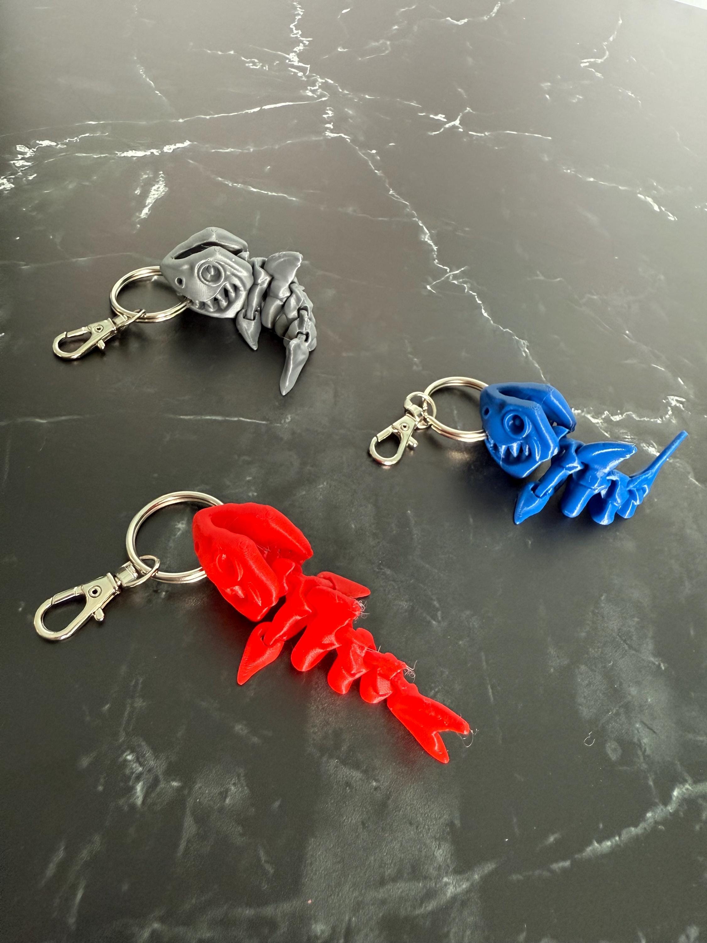 Flexi Factory Articulating/flexible Shark Keychains - Etsy