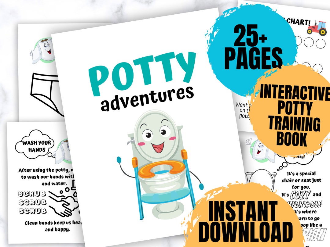 Printable Potty Training Book for Potty Training Coloring Book Potty ...