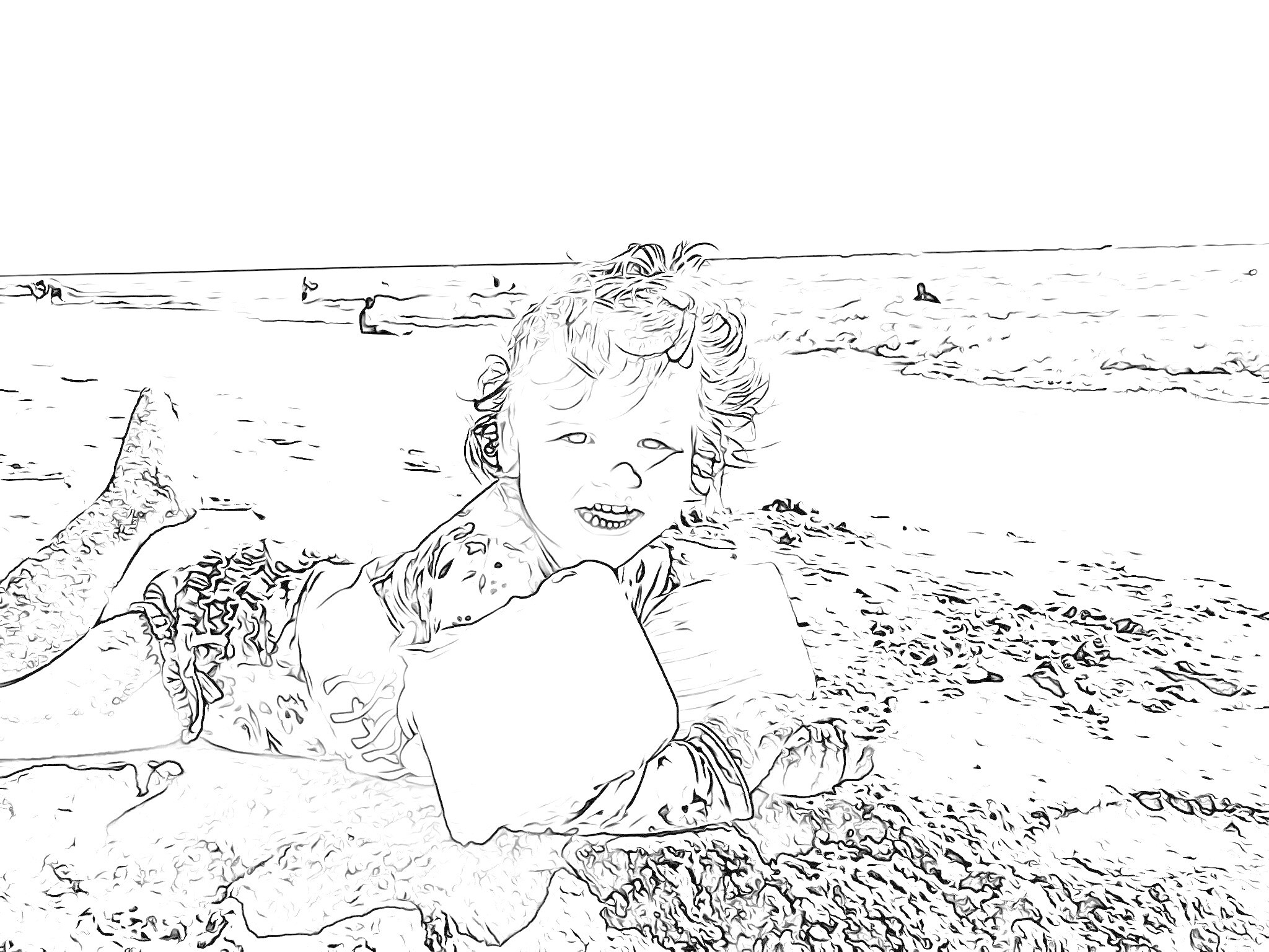 Personalized Coloring Page From Photo Custom Coloring Page for Birthday ...