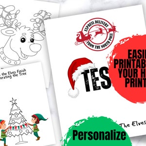 Custom Gift From Elf Christmas Coloring Pages for Christmas Activity ...