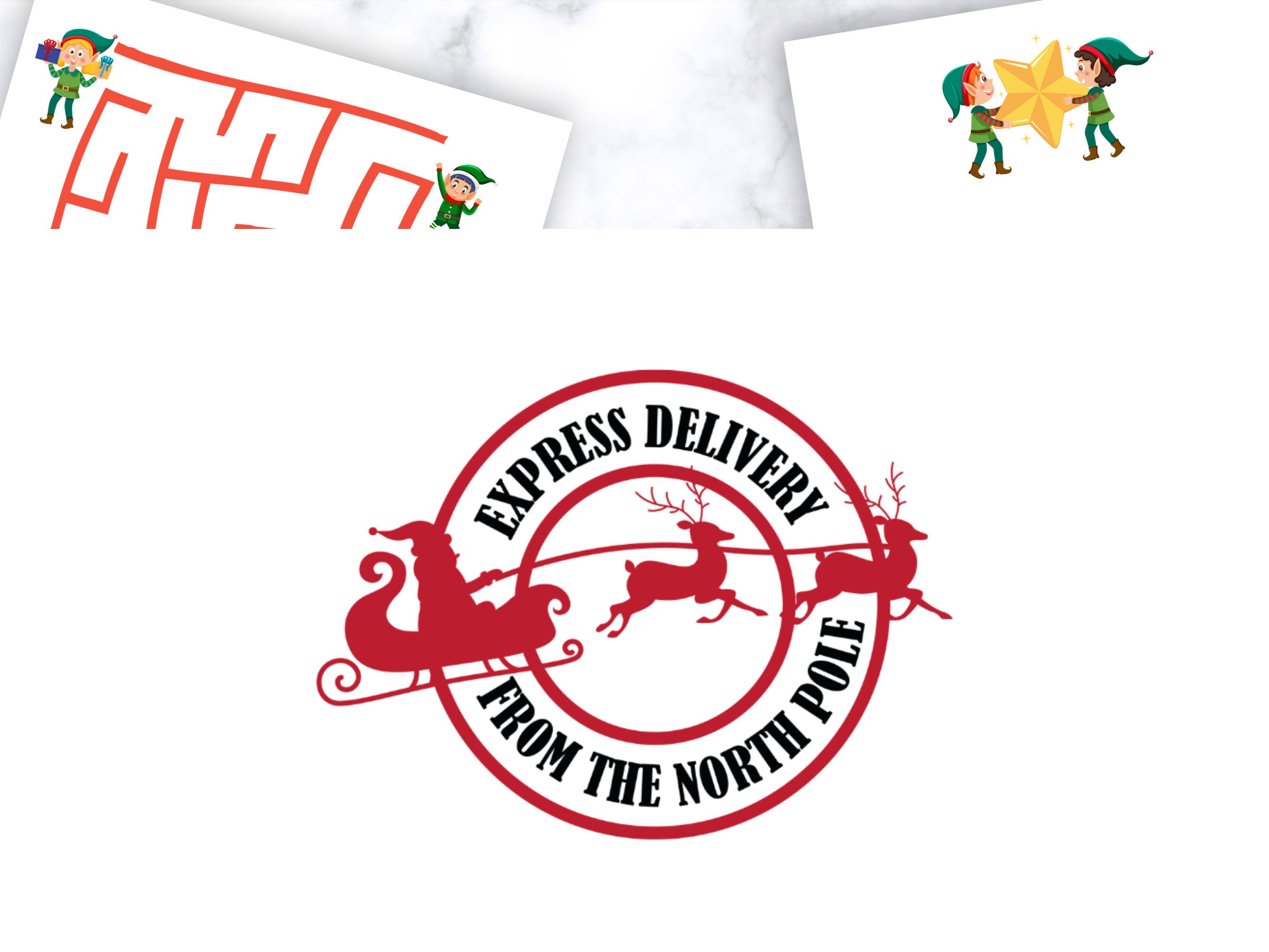 Custom Gift From Elf Christmas Coloring Pages for Christmas Activity ...