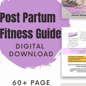 Post Partum Fitness Guide for Post Partum Gift for New Mom Exercise ...