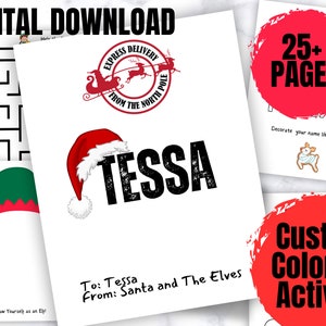 Custom Gift From Elf Christmas Coloring Pages for Christmas Activity ...