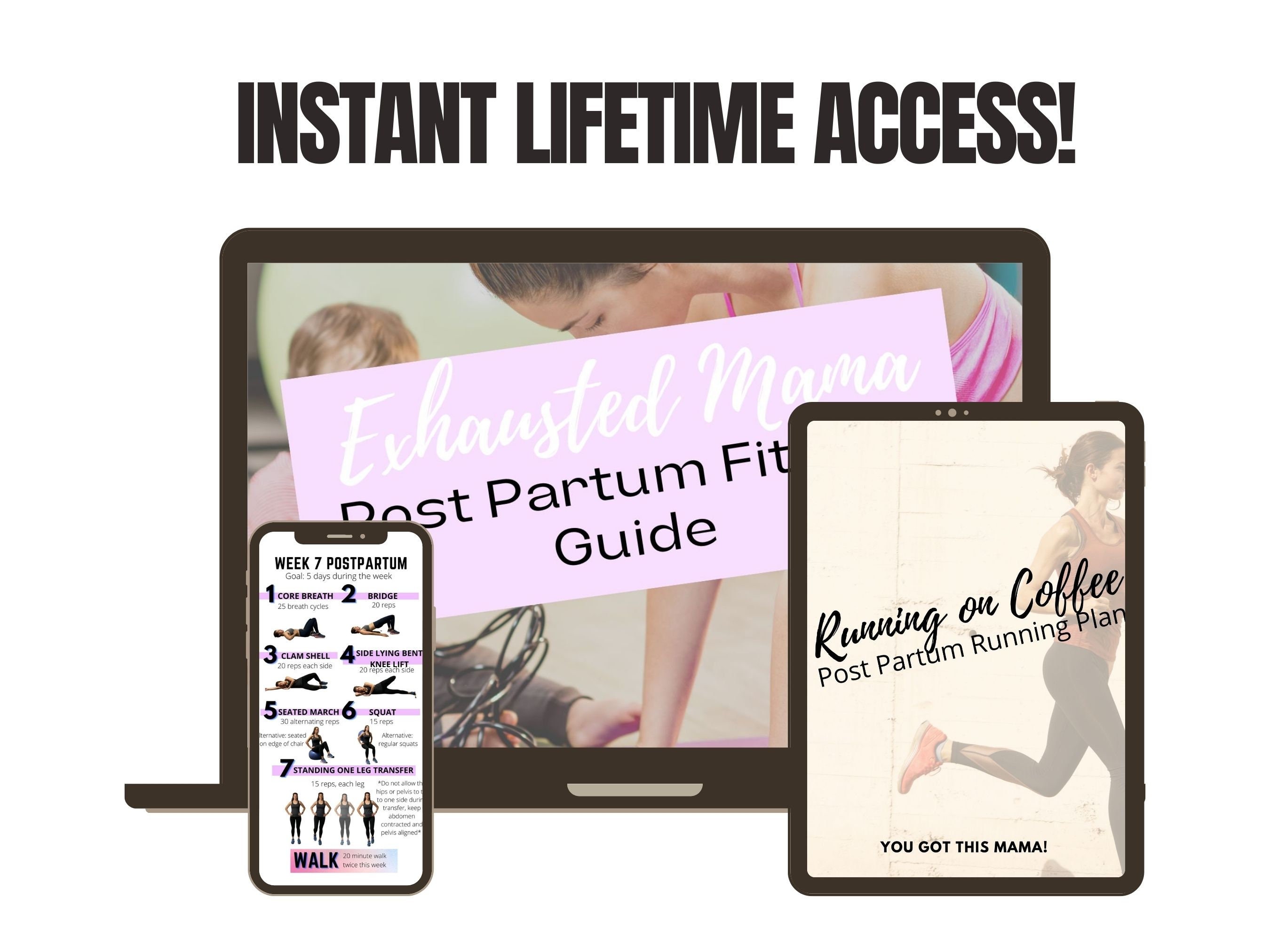 Post Partum Fitness Guide for Post Partum Gift for New Mom Exercise ...