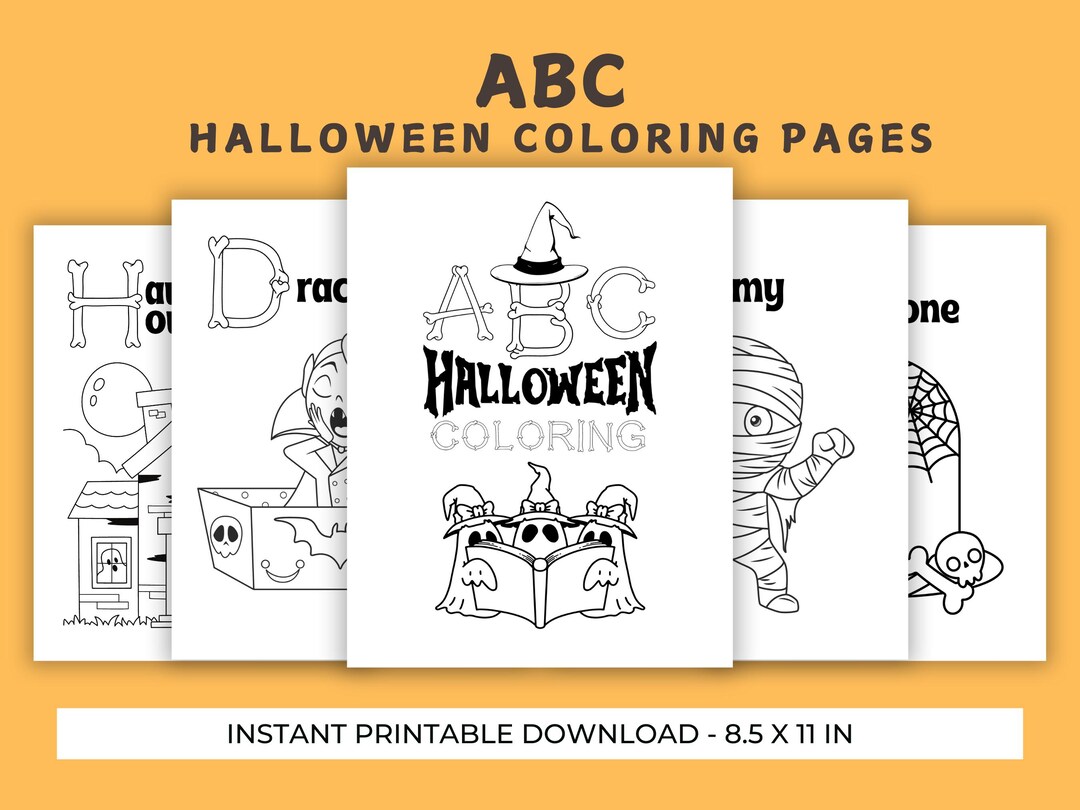 ABC Coloring Page Halloween ABC Coloring Sheets for Halloween Alphabet ...