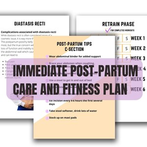 Post Partum Fitness Guide for Post Partum Gift for New Mom Exercise ...