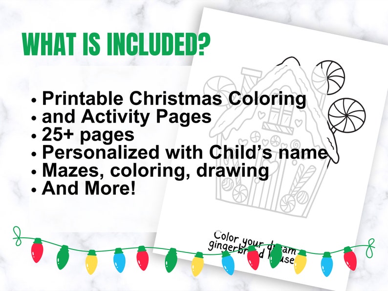 Custom Gift From Elf Christmas Coloring Pages for Christmas Activity ...
