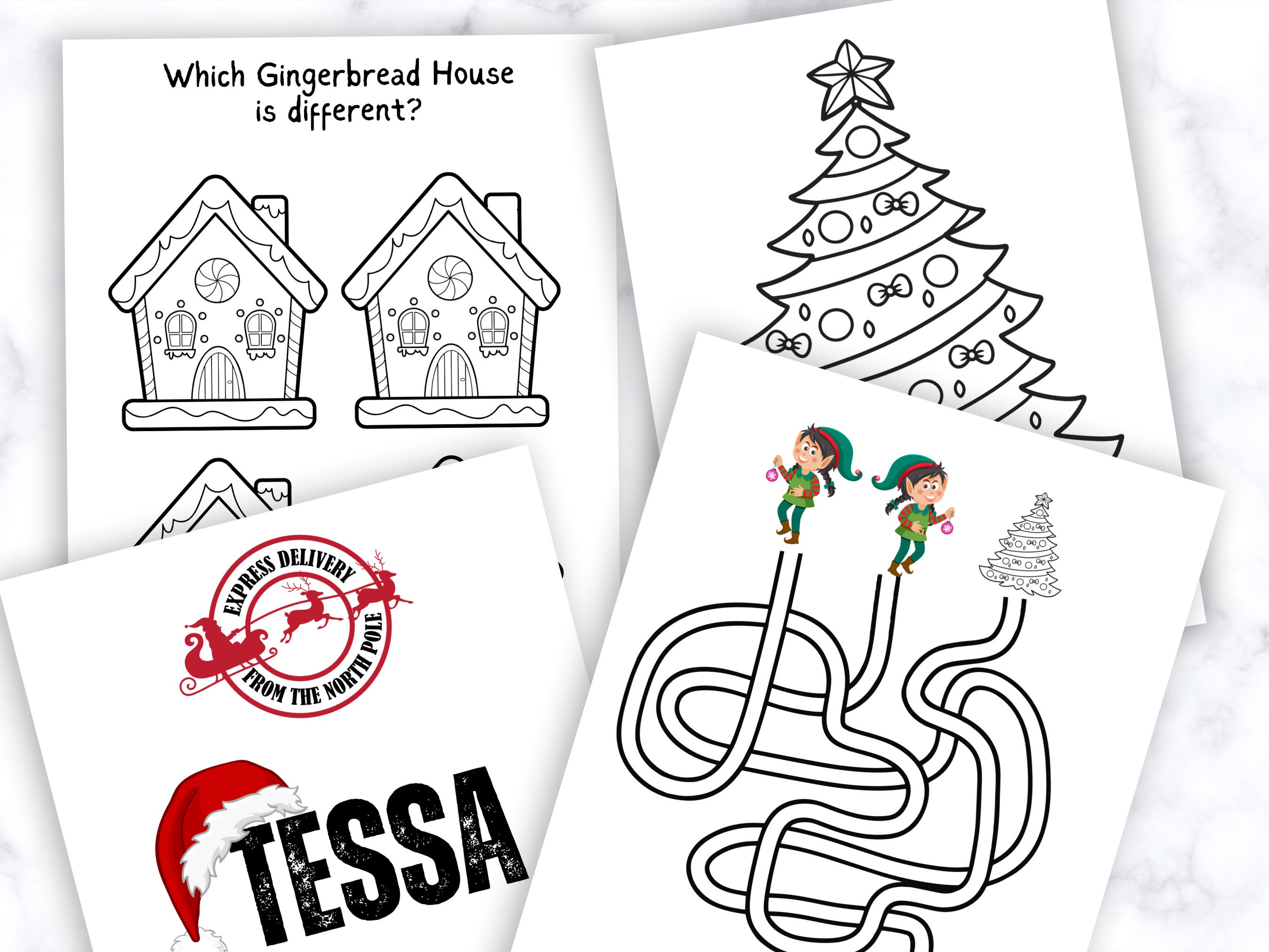 Custom Gift From Elf Christmas Coloring Pages for Christmas Activity ...
