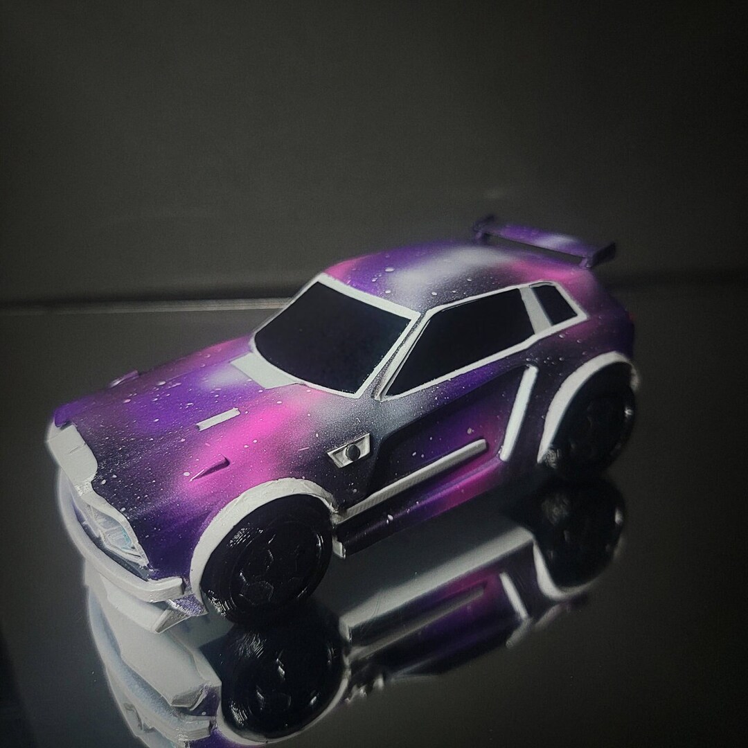 Video Game Model Car Boxy Body Style Purple / Pink / White Nebula Decal ...