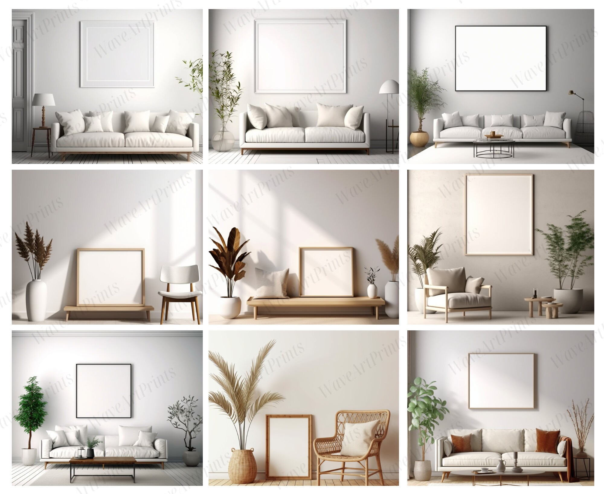 100 Frame Mockup Bundle I Modern Mockup I Frame Mockup I Wall - Etsy