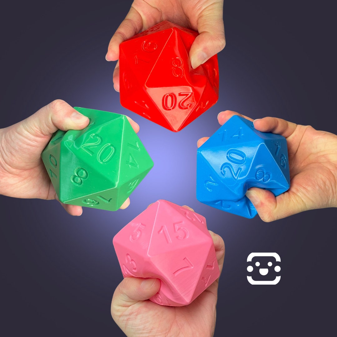 Large Flex D20 Dice TPU flexible, Rubber-like 3D Printed - Etsy