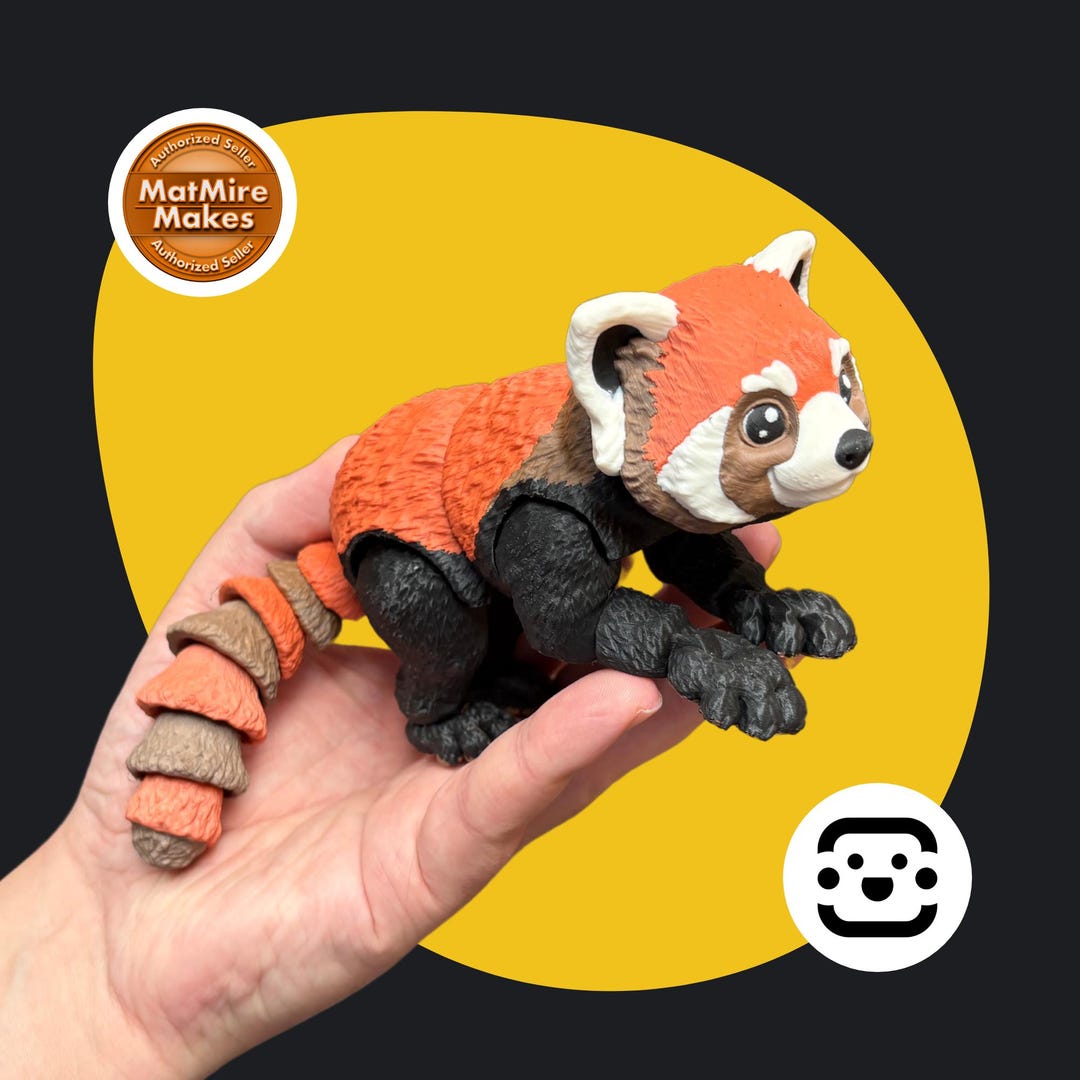 Articulated Red Panda Figure - Etsy