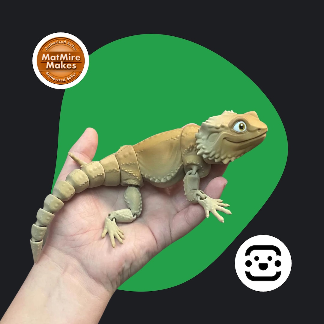 Articulated Bearded Dragon Figure - Etsy