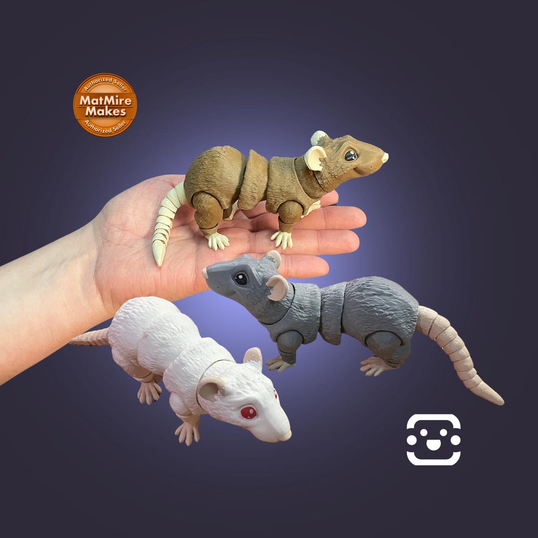Flexi Rat Articulated Fidget Toy - Etsy