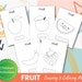 Fruit Coloring Pages, Printable Coloring Pages for Kids,preschool ...