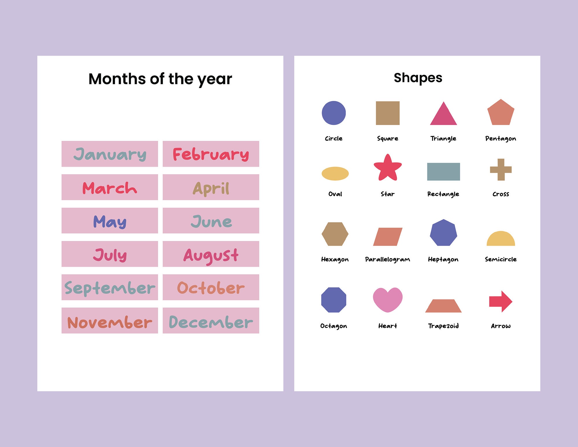 Educational Posters Set, Printable Educational Posters, Educational ...