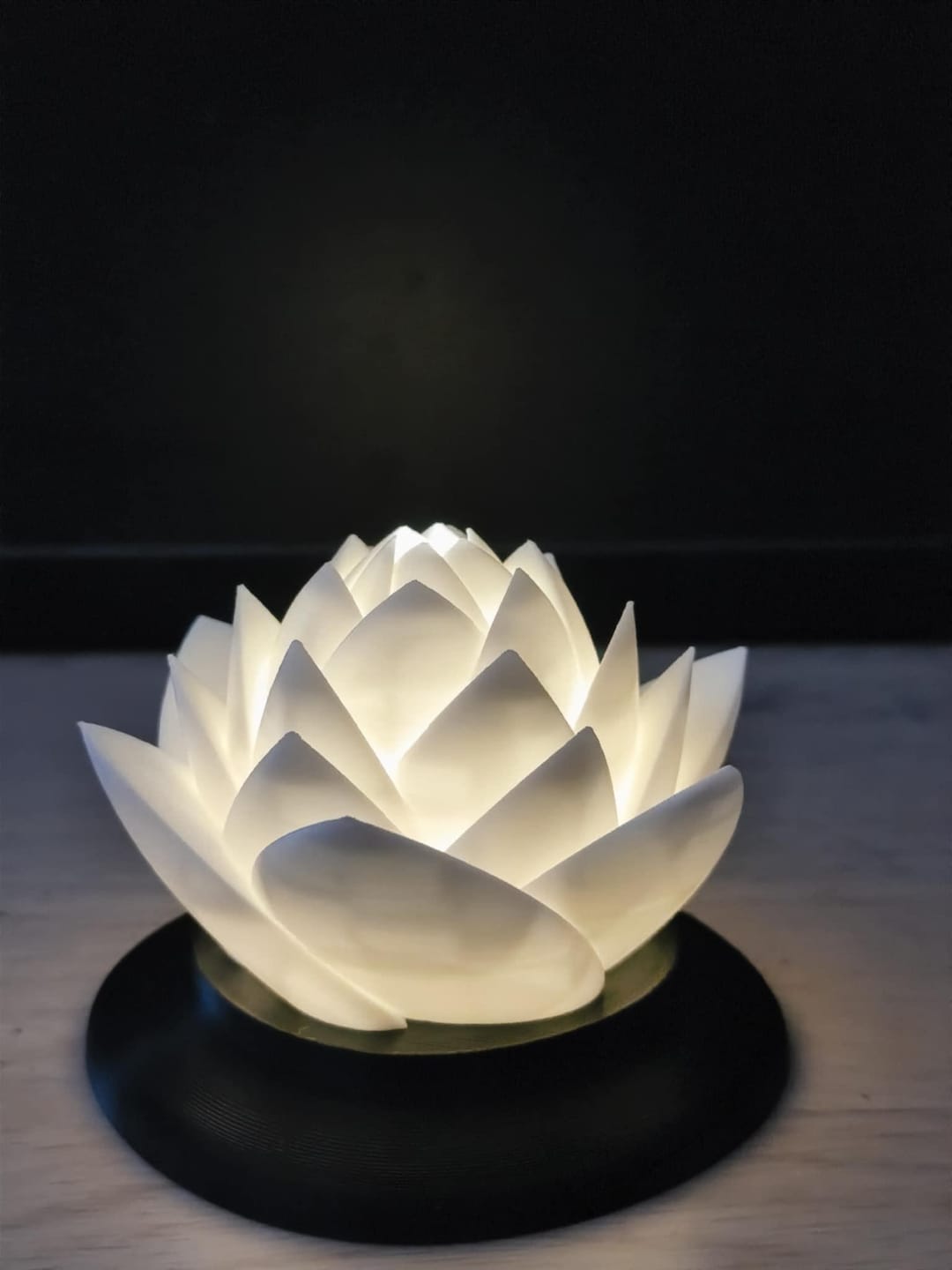 3d Printed Lotus Flower Led Candle Lamp - Etsy