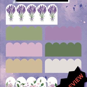 Purple Lilac Pattern Bulletin Board Border Pastel Classroom Wall Decor ...