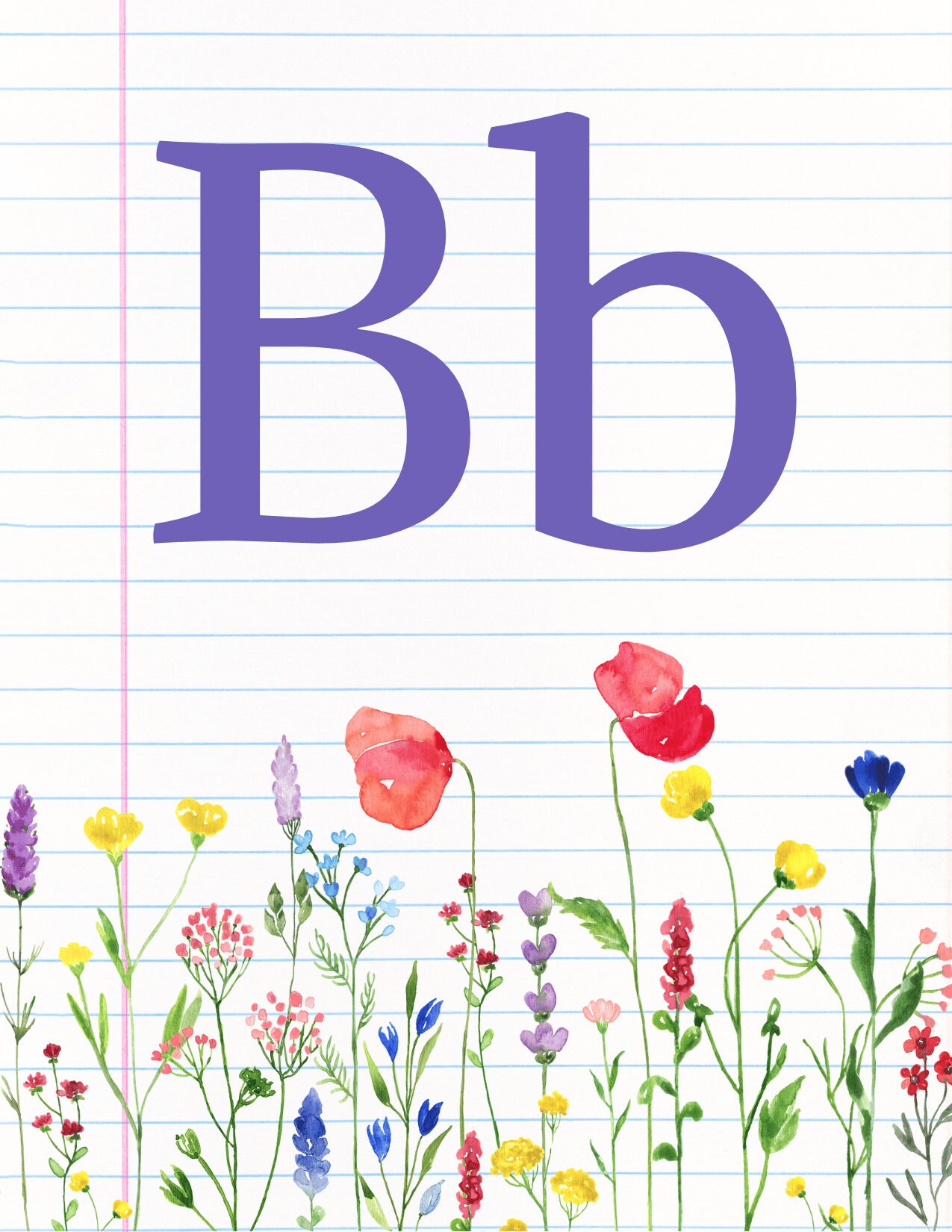 Teacher Wildflower Alphabet Mini Wall Posters for a Classroom or ...