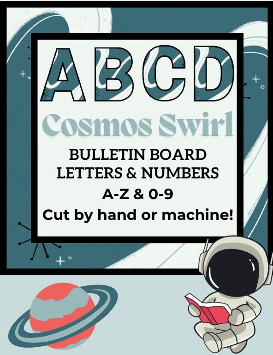 Cosmos Swirl Outer Space: Printable Bulletin Board Letters Classroom ...