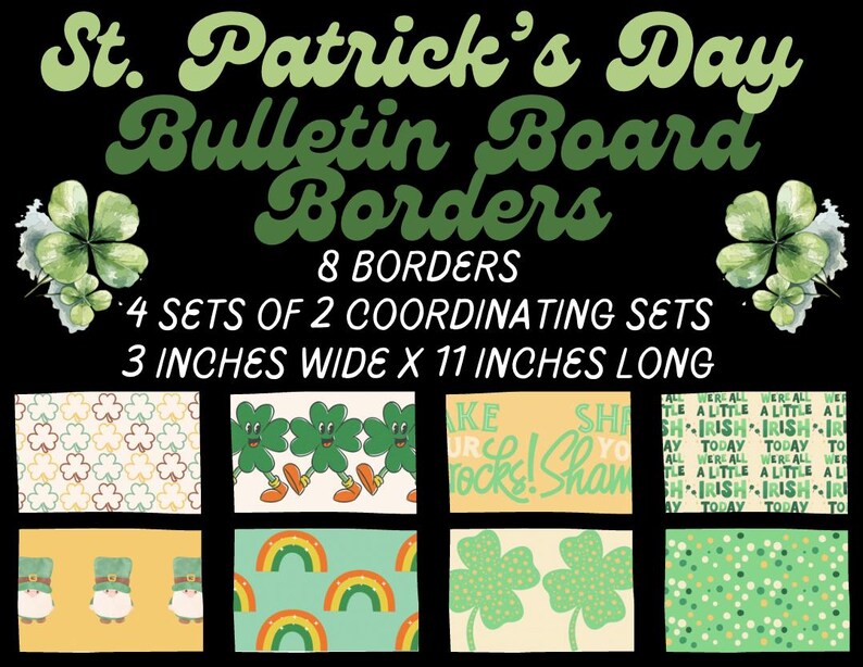 St. Patrick's Day Bulletin Board Borders | 8 Printable Designs ...
