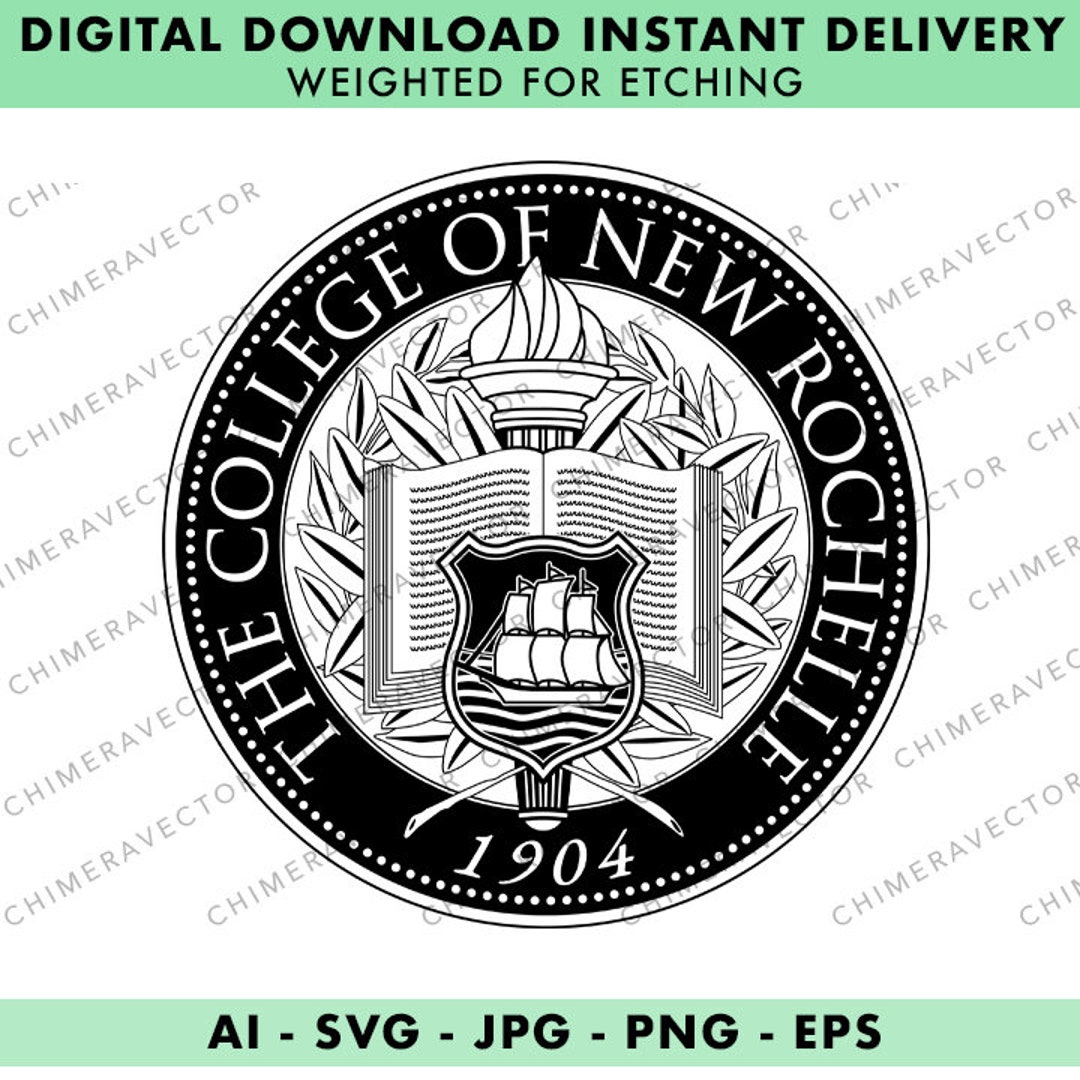College of New Rochelle Black and White Logo - Svg - Ai - Eps - Png ...