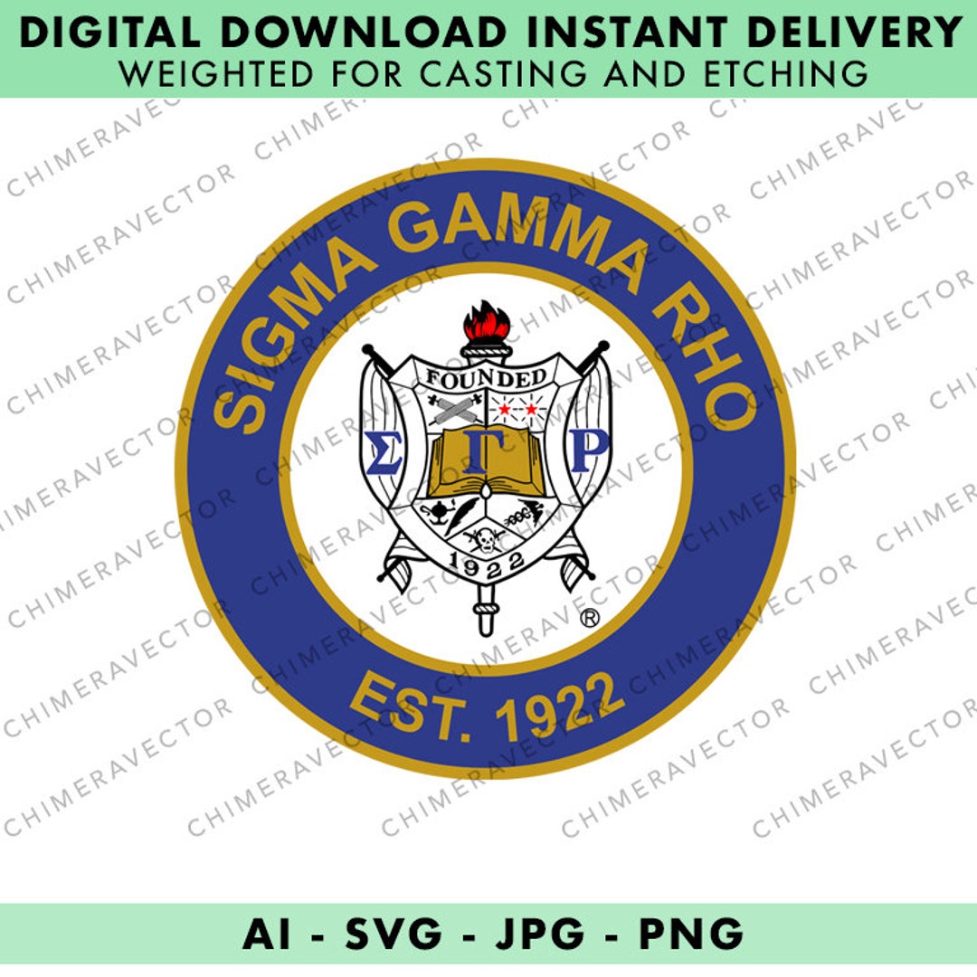 Sigma Gamma Rho Sorority Seal - Svg - Png - Ai - Full Color - Etsy